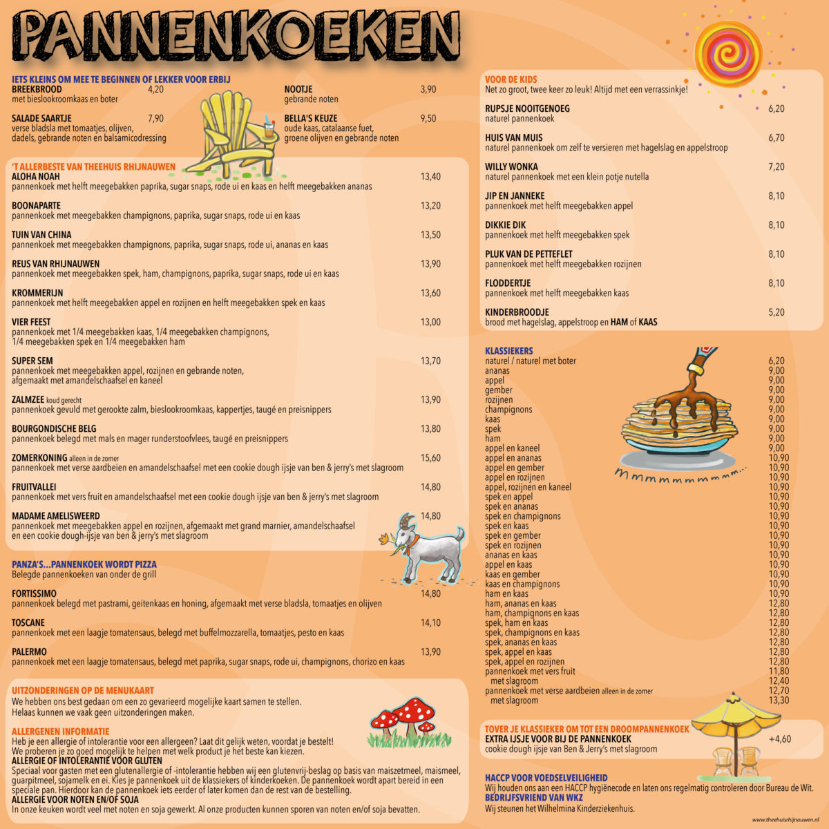 Menukaart – Theehuis Rhijnauwen